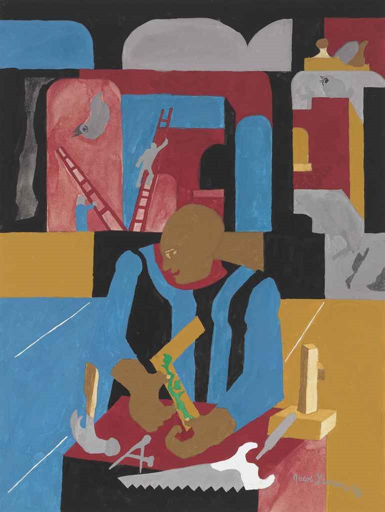 Jacob Lawrence Paintings The Builders Jacob Lawrence, “Builders N.