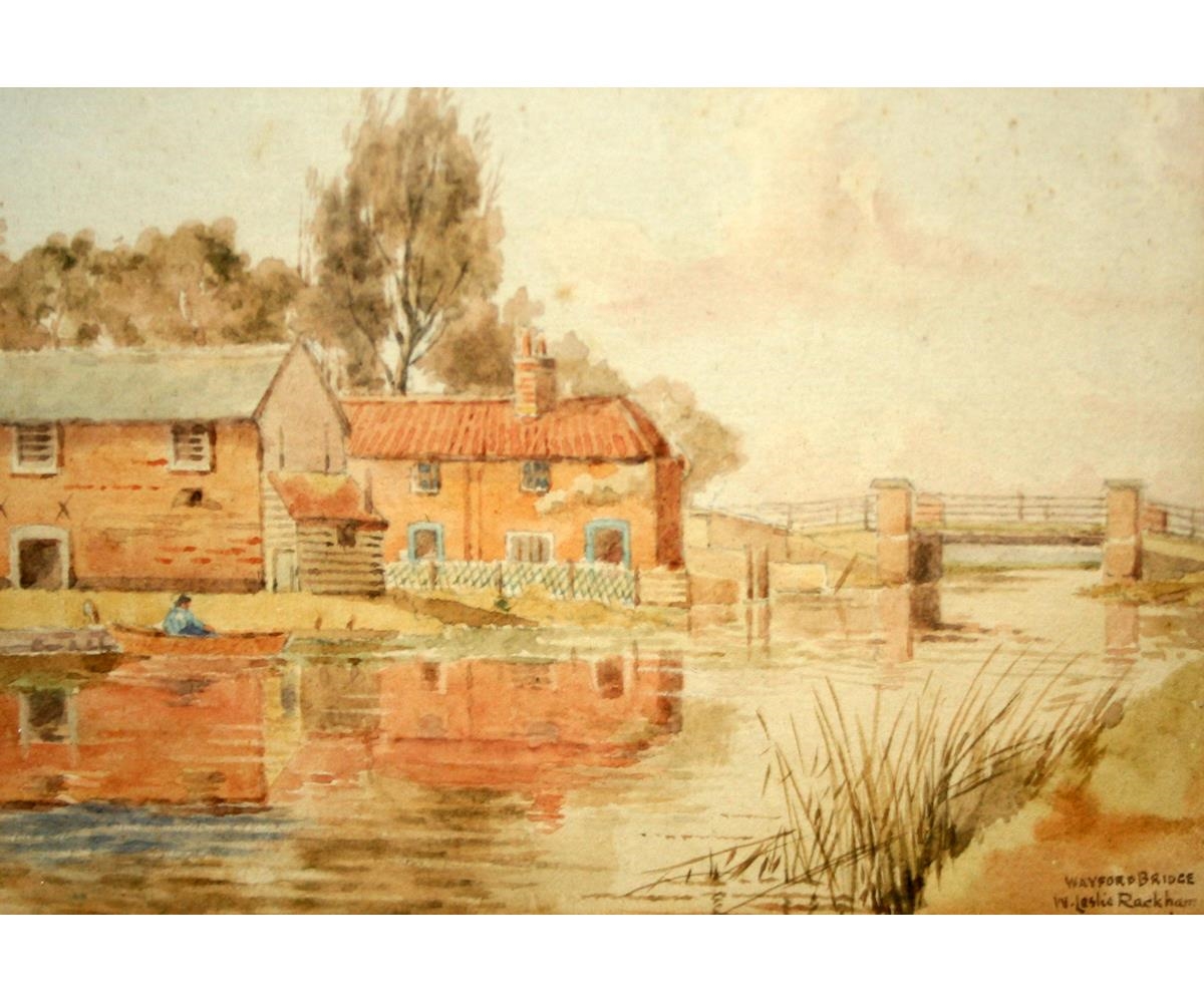 William Leslie Rackham | 2 works: Wayford Bridge; Buckenham Old Mill ...