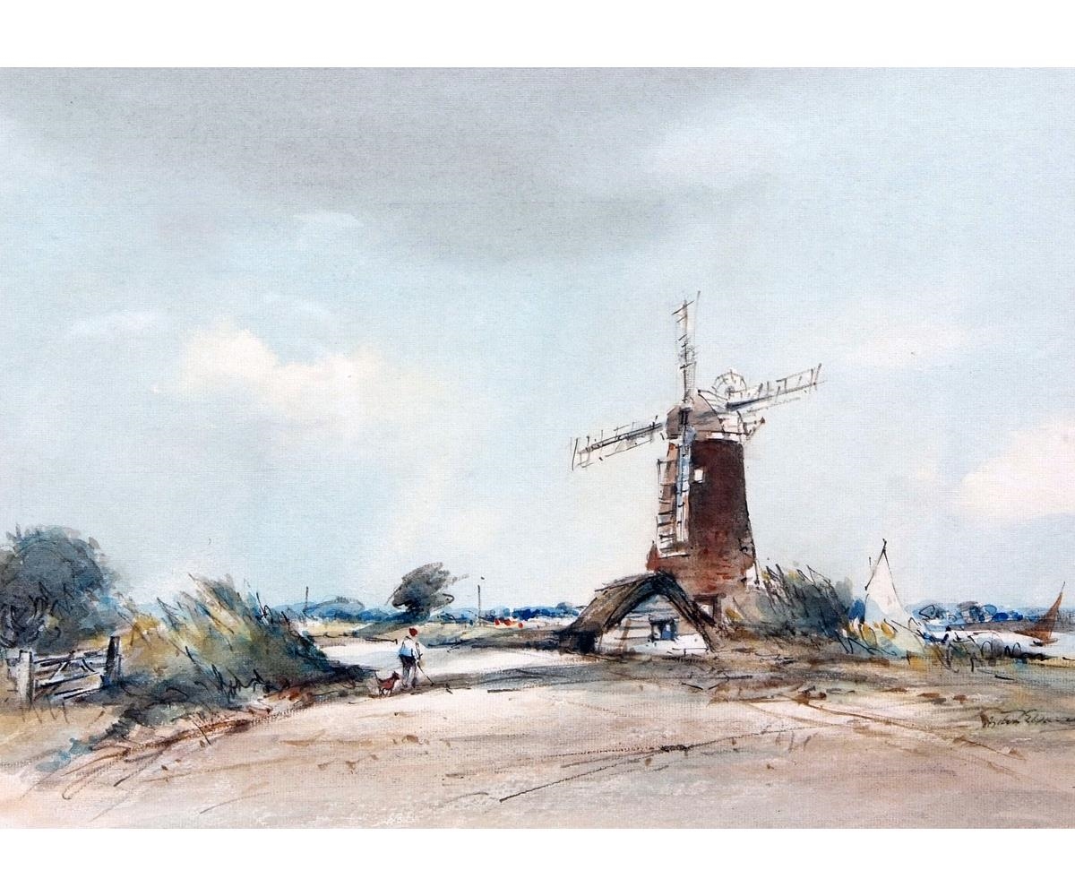 Arthur Edward Davies | Horsey Mill | MutualArt