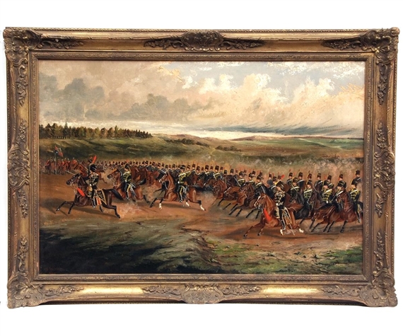 Alfred A. Partridge | A Cavalry Charge (1880) | MutualArt