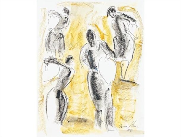 Irma Stern | FIGURES WORKING IN THE FIELD (1960) | MutualArt