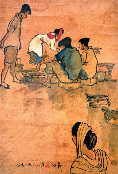 Tan Choon Ghee | Washing Up (1968) | MutualArt