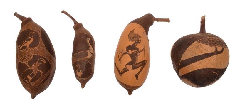Basil Albert | A Group of Four Boab Carved Nuts | MutualArt