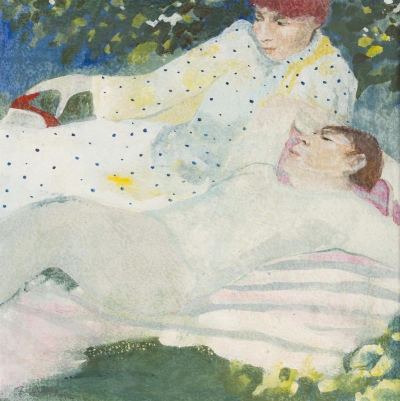 Brenda Lenaghan | Couple Reclining | MutualArt