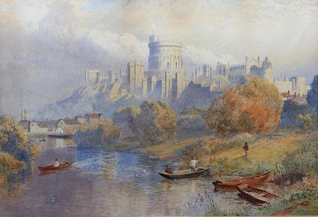 S.G. William Roscoe | Windsor Castle from the Thames (1891) | MutualArt