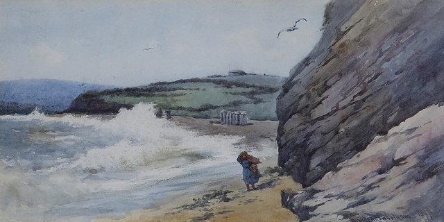 Claude Rowbotham | A Rough Day Gyllyngvase Beach Falmouth | MutualArt