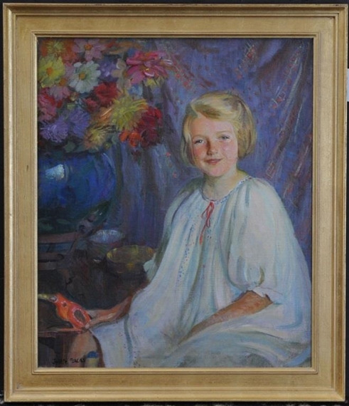 Joseph Sacks | Portrait of Girl in White | MutualArt