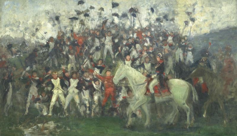 Henry Scott Tuke | Napoleon reviewing his soldiers after the battle of ...