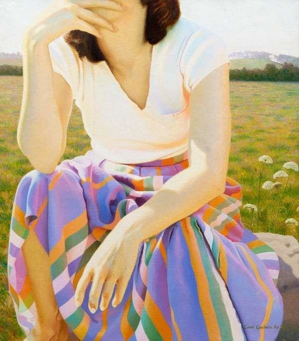 Carol Graham | Striped Skirt | MutualArt