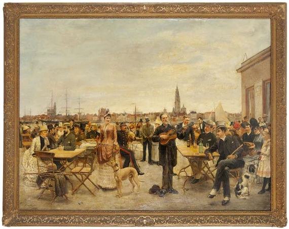 Louis Van Engelen | Zondagmiddag op Sint-Anneke (1887) | MutualArt