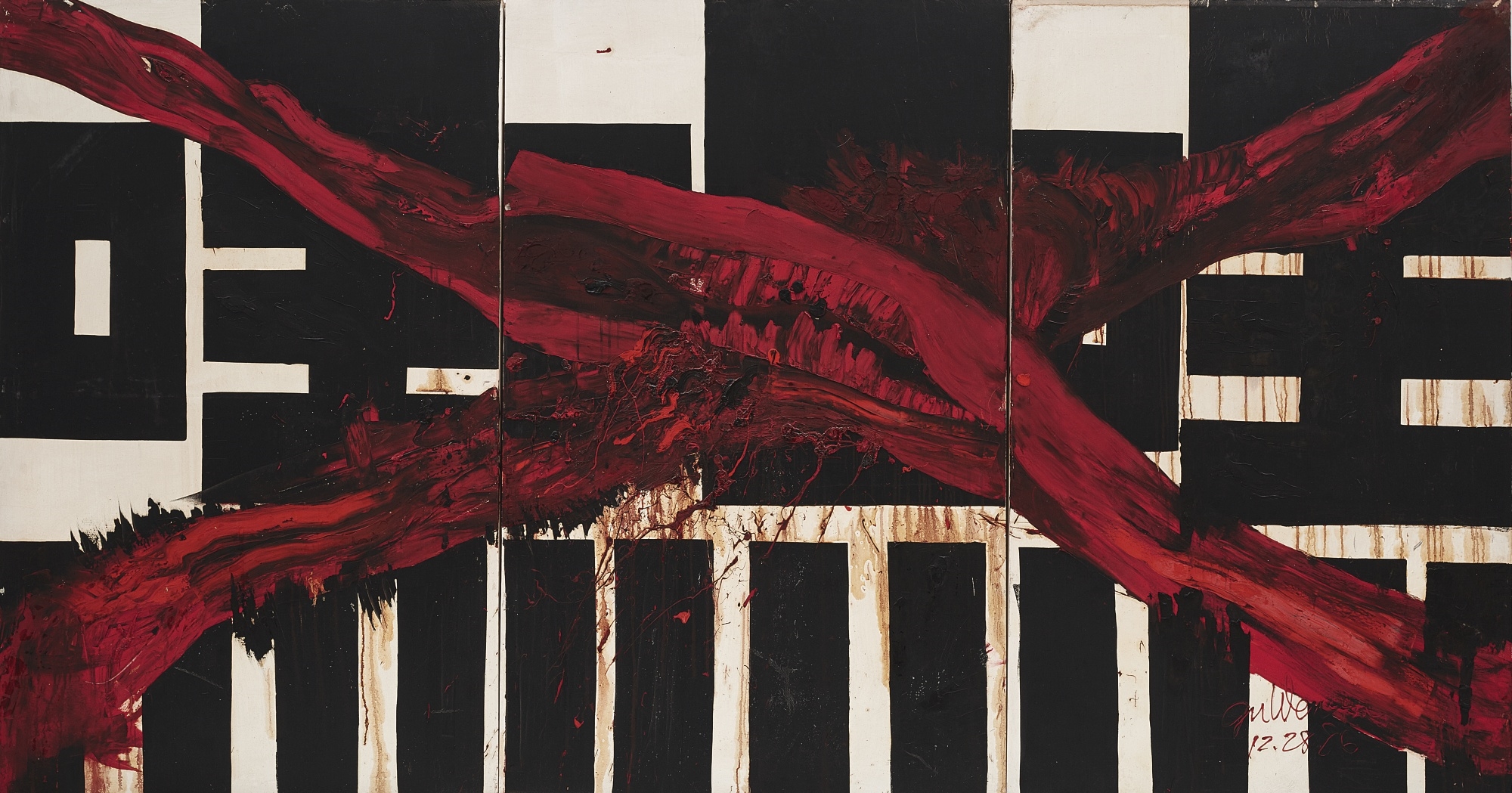 Gu Wenda | EXCLAMATORY WORD AND BOUND HUMAN INNARDS SERIES: HE! HE! HE ...