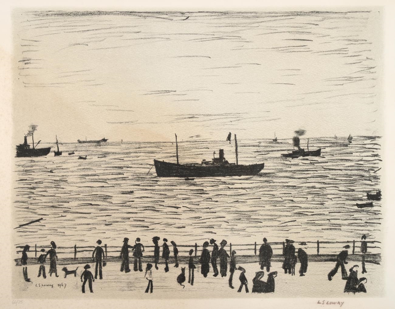Laurence Stephen Lowry | Seaside Promenade | MutualArt