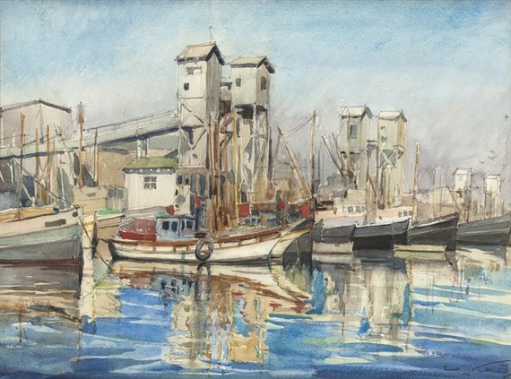 Emil Kosa Jr. | The Old Fishing Fleet | MutualArt