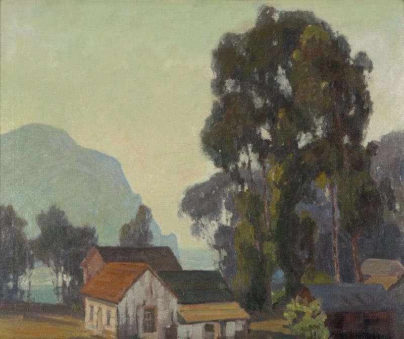 Aaron Kilpatrick | Coastal village with eucalyptus (1924) | MutualArt