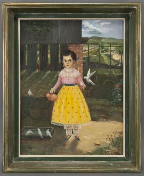 Horacio Rentería Rocha | GIRL WITH CHICKENS (Circa 1960) | MutualArt