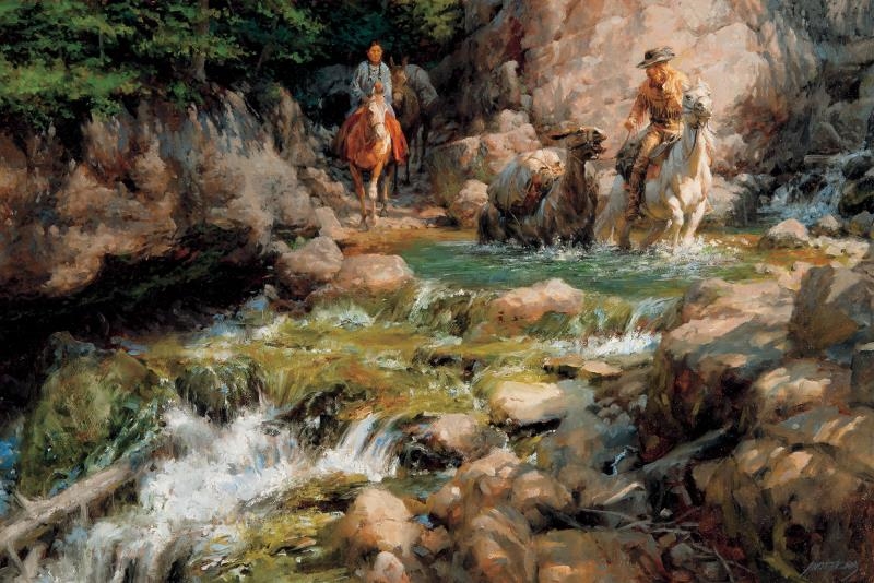 Andy Thomas | Mountain Man and Squaw | MutualArt