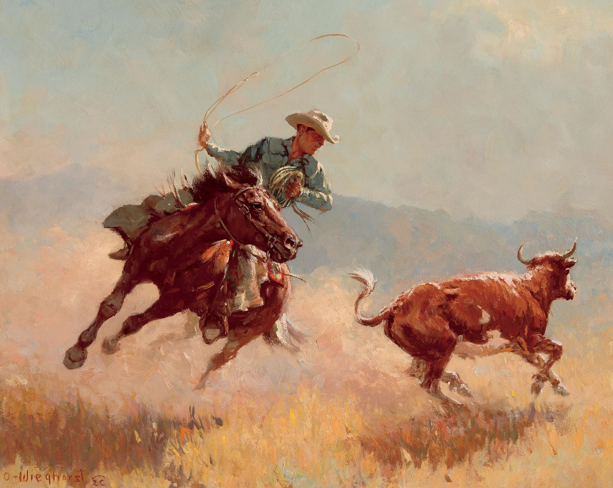 Olaf Wieghorst | The Roper | MutualArt