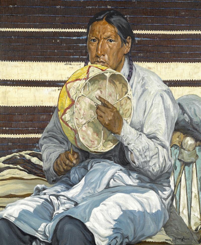 Walter Ufer | Frank Archuleta,Taos Indian with Rifle | MutualArt