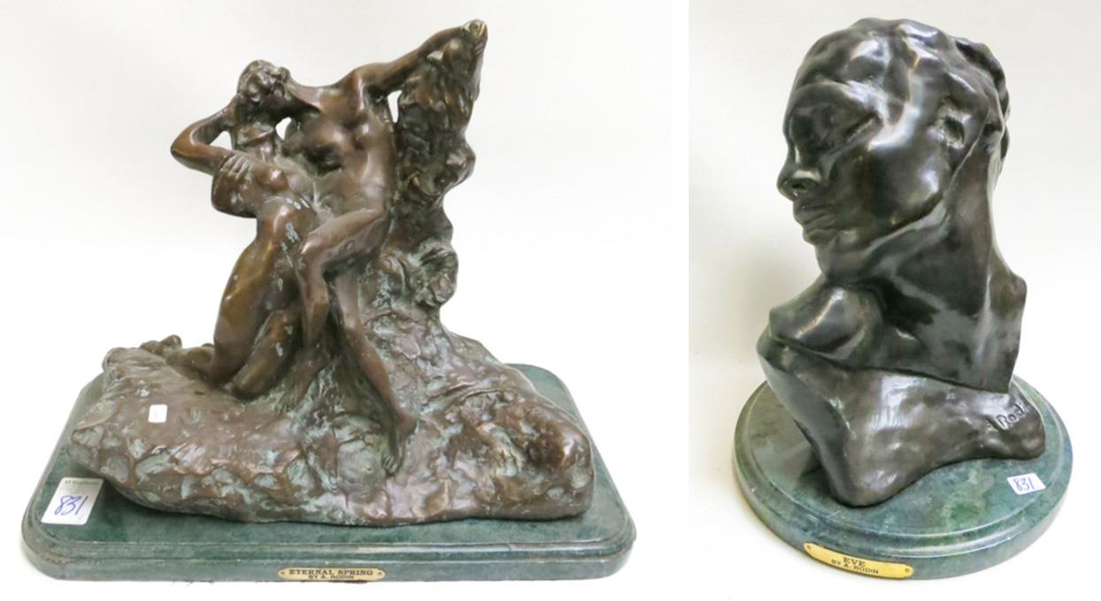 Auguste Rodin | 2 Works: Eternal Spring & Eve | MutualArt