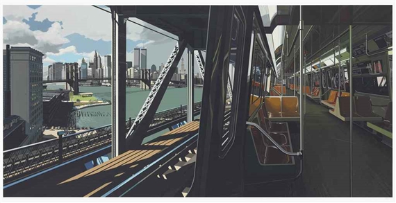 Richard Estes | D Train (1988) | MutualArt