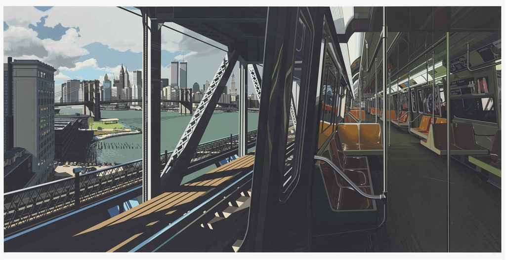 Richard Estes | D Train (1988) | MutualArt