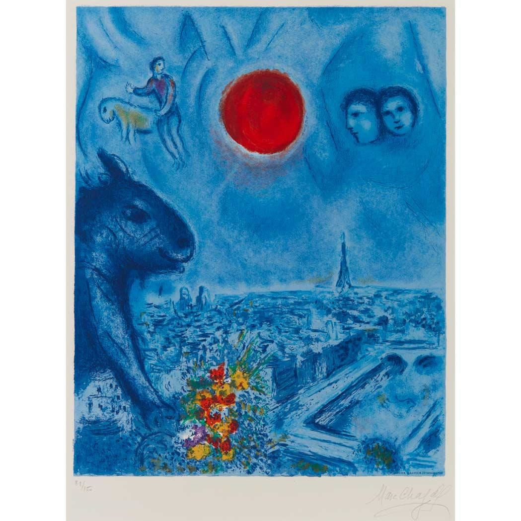 Marc Chagall | LE SOLEIL DE PARIS (1977) | MutualArt