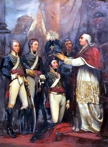 James Northcote | Pope Pius VI blessing Colonel (later General) Browne ...