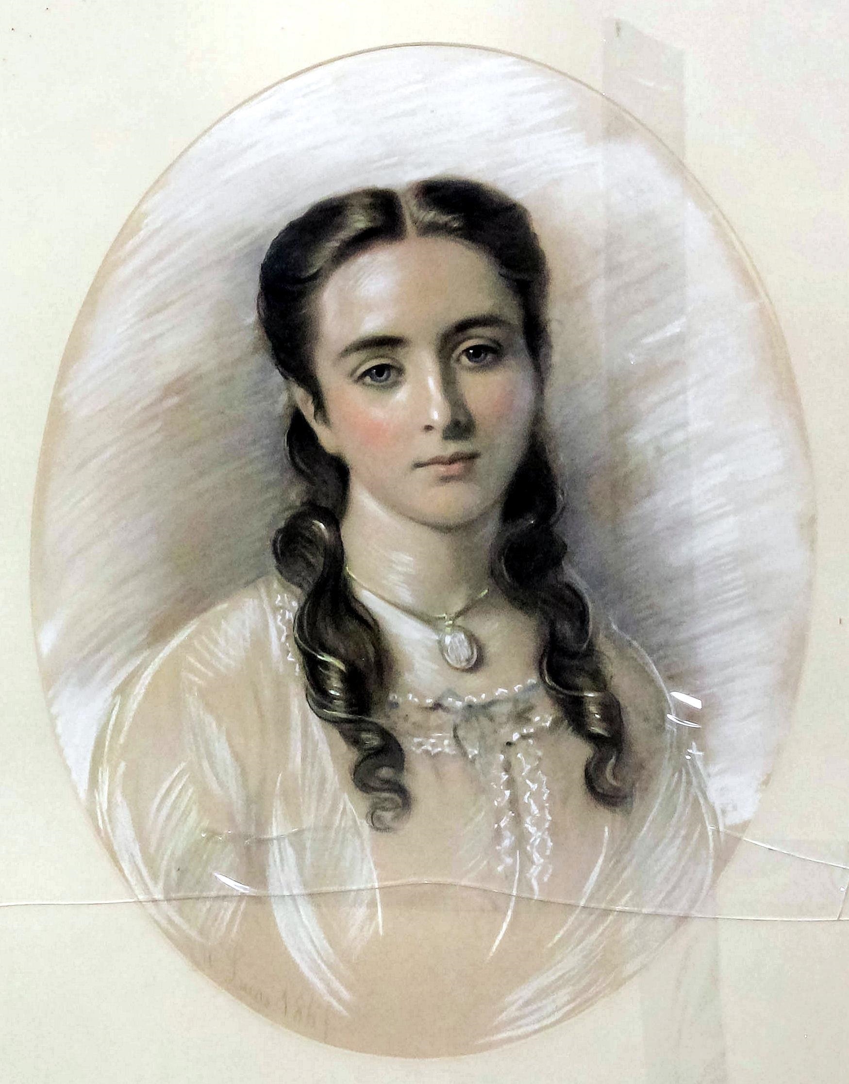 Willy Lucas | 2 works; Shoulder-length portraits of young women (1867 ...