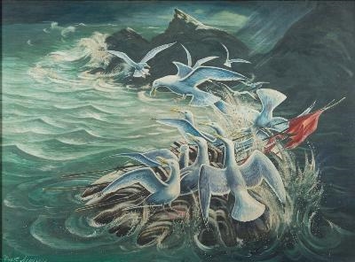 Stuart Maxwell Armfield | Gulls and flotsam | MutualArt