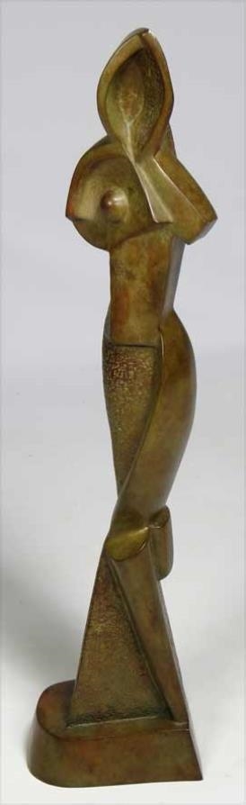 Alexander Archipenko | cubist figure of standing woman (1914) | MutualArt