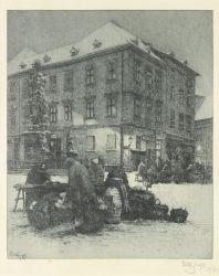 Emil Singer | At the green market (1918) | MutualArt