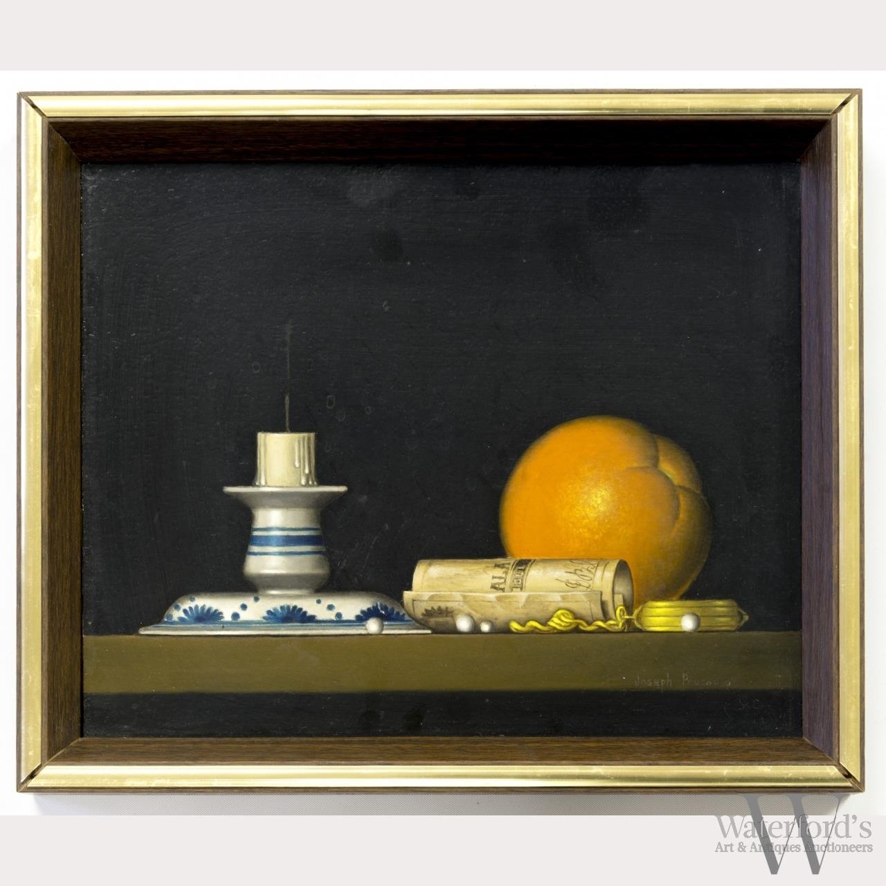 Joseph Procopio | Still life with Candle and Orange | MutualArt