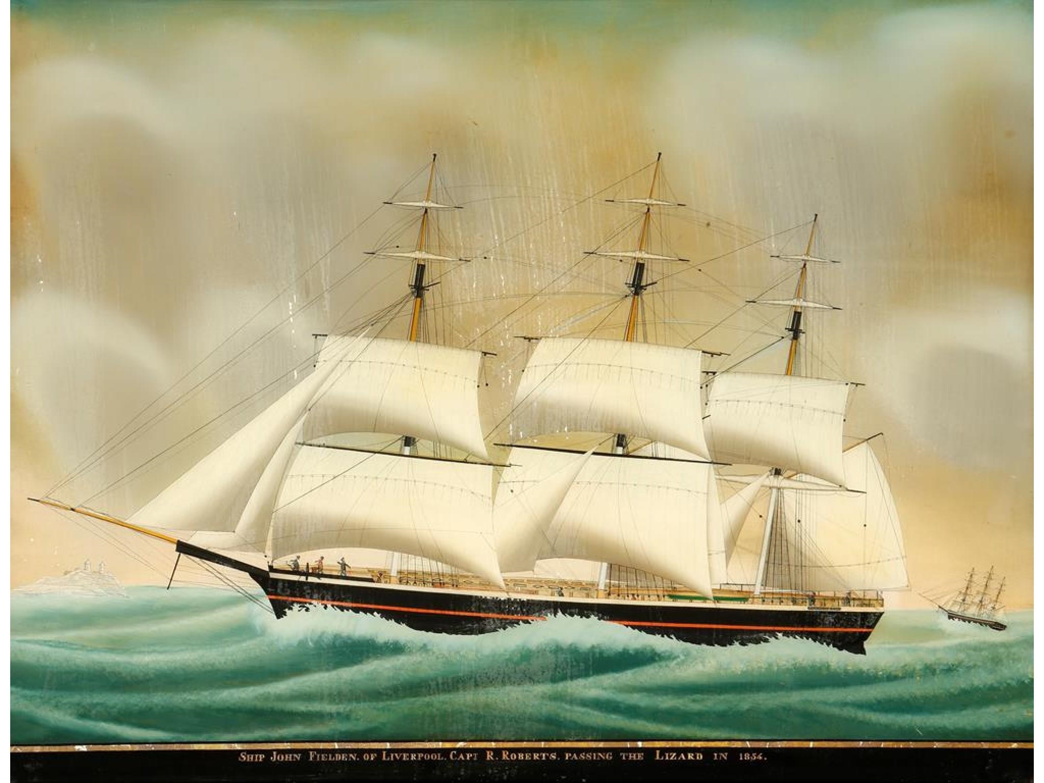 British School, 19th Century | Ship John Fielden of Liverpool. Capt. R ...