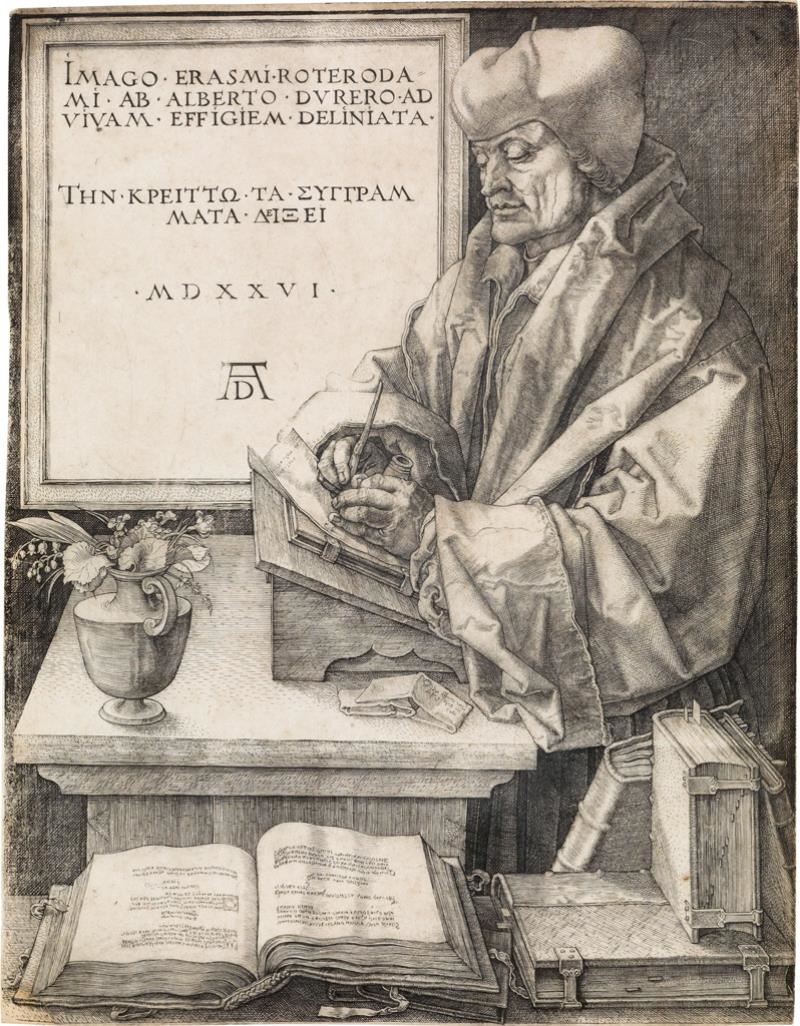 Dürer Albrecht | Erasmus of Rotterdam (1526) | MutualArt