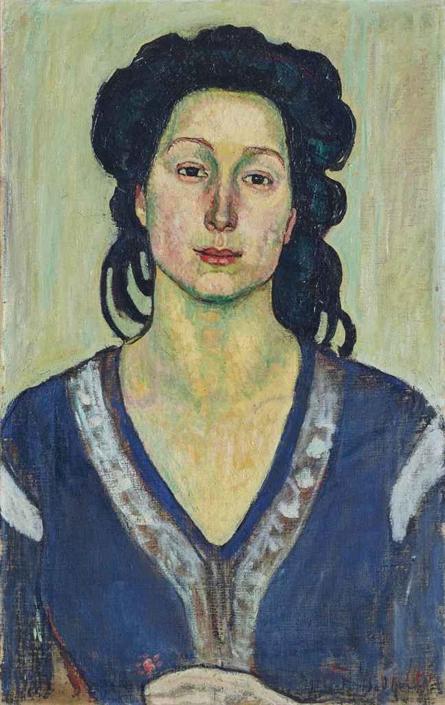 Ferdinand Hodler | Bildnis Jeanne Charles Cerani (1910) | MutualArt