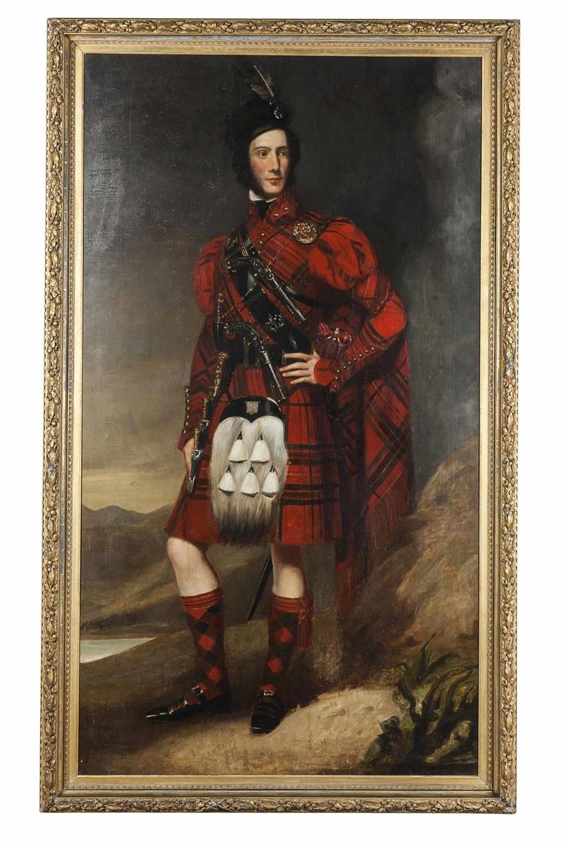 John Watson Gordon | FULL LENGTH PORTRAIT OF A HIGHLAND CHIEFTAIN SIR ...