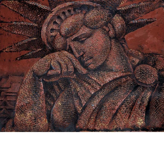 Martin Wong | Liberty Mourning the Death of Her Sister - Beijing (1989 ...
