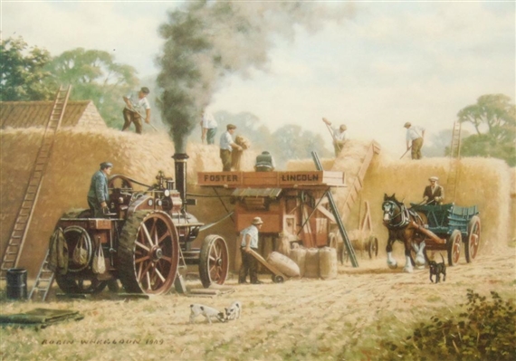 Robin Wheeldon | Steam threshing | MutualArt