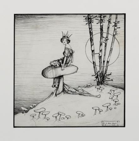 Ethel Jackson Morris | Chasing a Rabbit (1921) | MutualArt