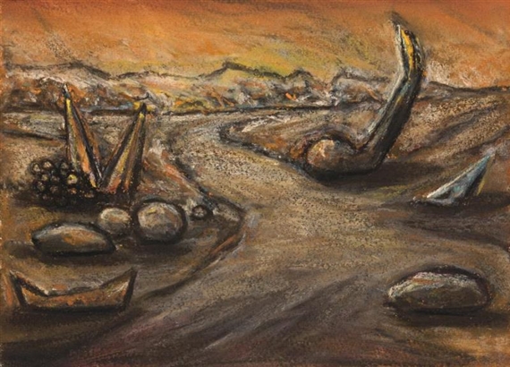 Peter Booth | DRAWING (ROAD) (1984) | MutualArt