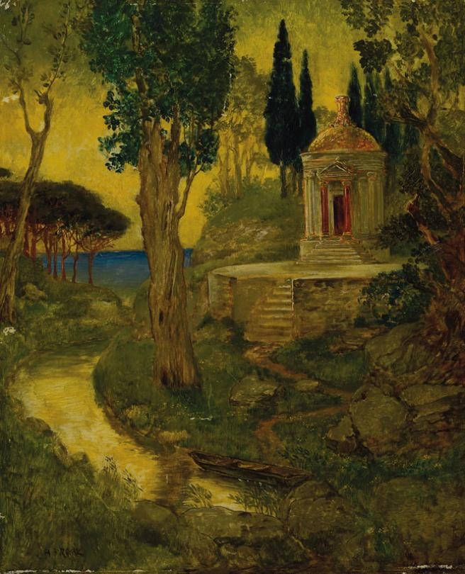 Alexander Frenz | Arcadian Landscape with Temple | MutualArt