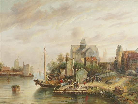 F. Walters | Fishing Village | MutualArt
