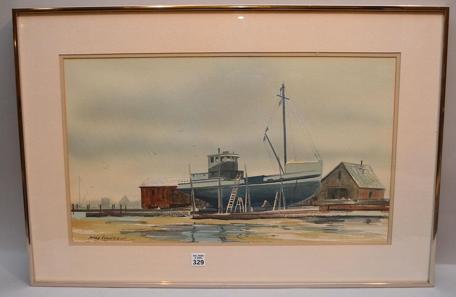 James Feriola | Ship at Dock | MutualArt