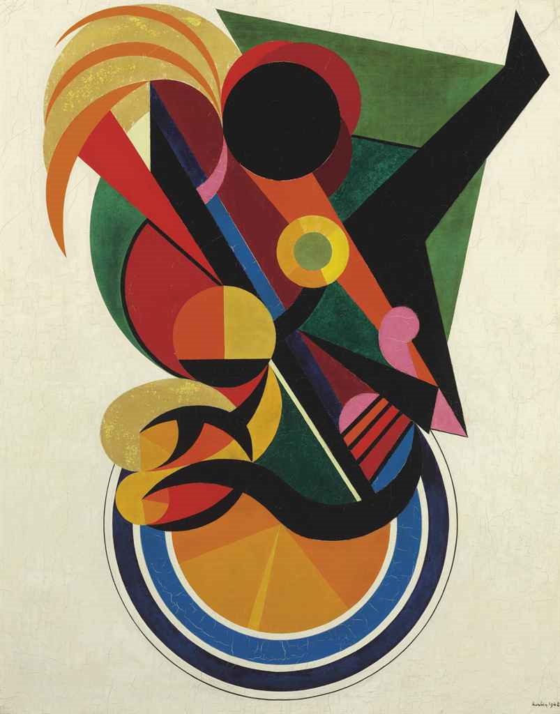 Auguste Herbin | Composition inspirée par la danse (1942) | MutualArt