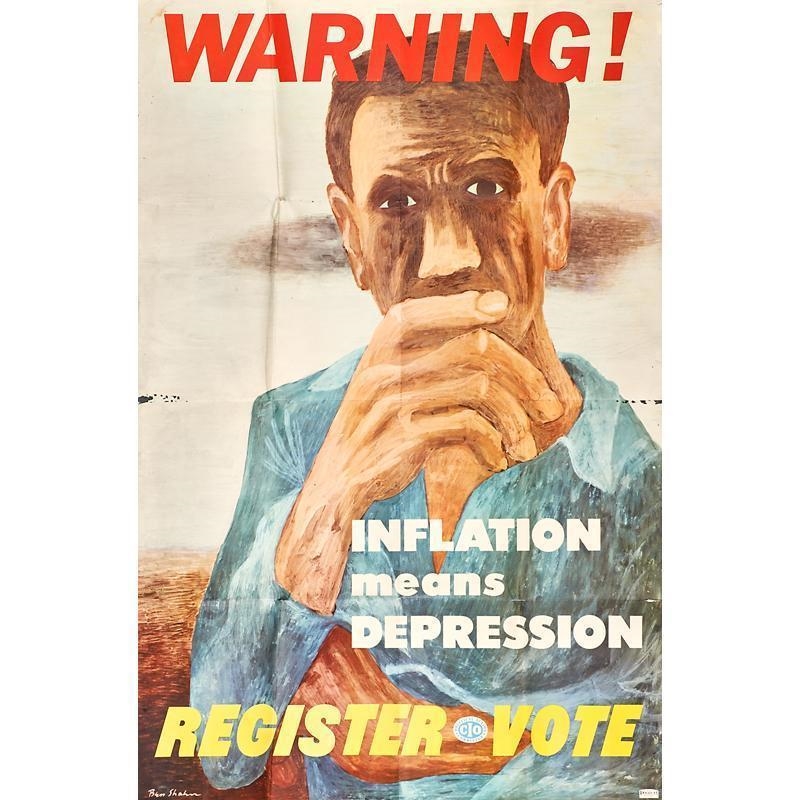 Ben Shahn | 6 Works:Warning! Inflation Means Depression plus other 5 ...