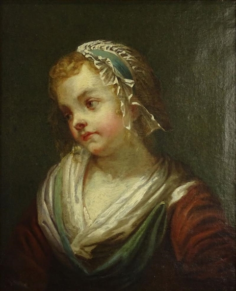 Jeanne-Philiberte Ledoux | Portrait of a Girl with White Lace | MutualArt