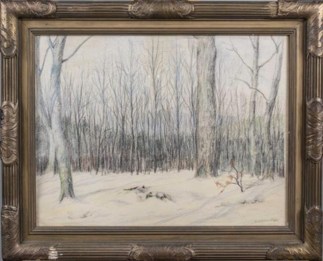 Dwight William Tryon | Untitled (Winter Landscape) (1916) | MutualArt