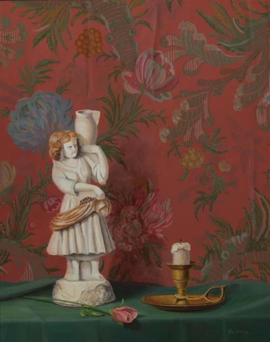 William Pribble | Figurine and Tapestry (1981) | MutualArt