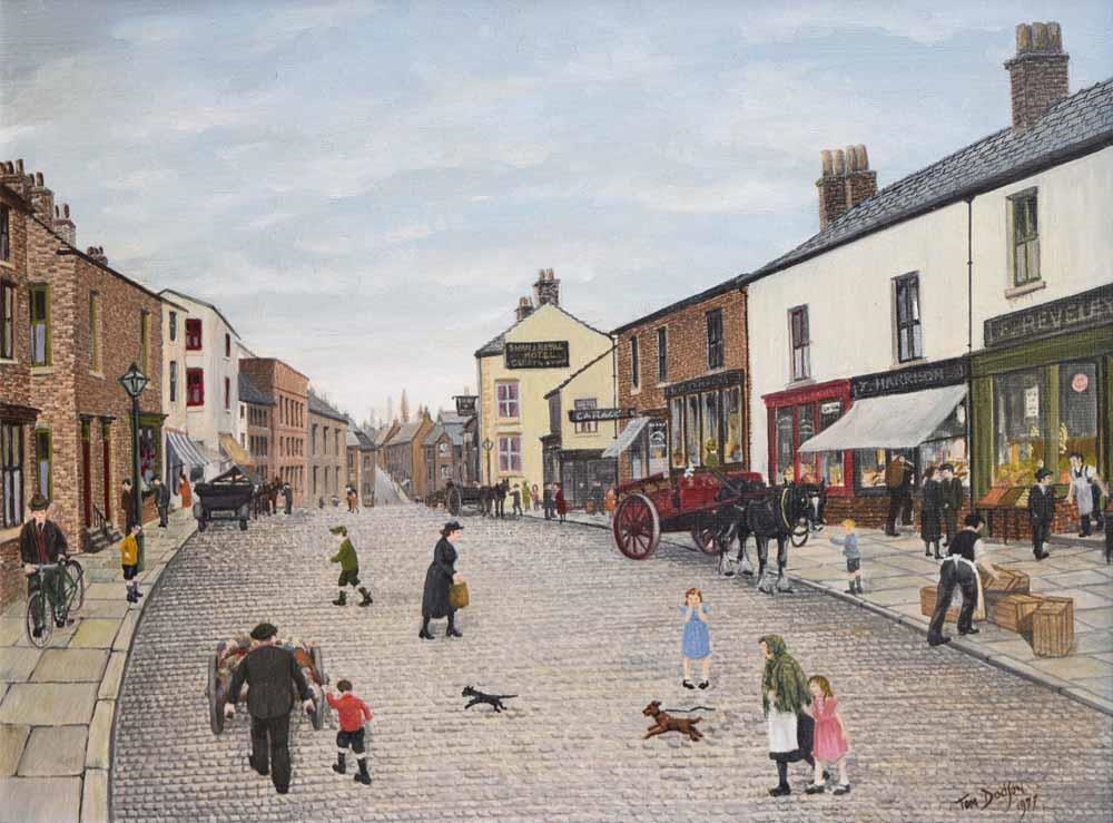 Tom Dodson | The High Street, Clitheroe (1977) | MutualArt
