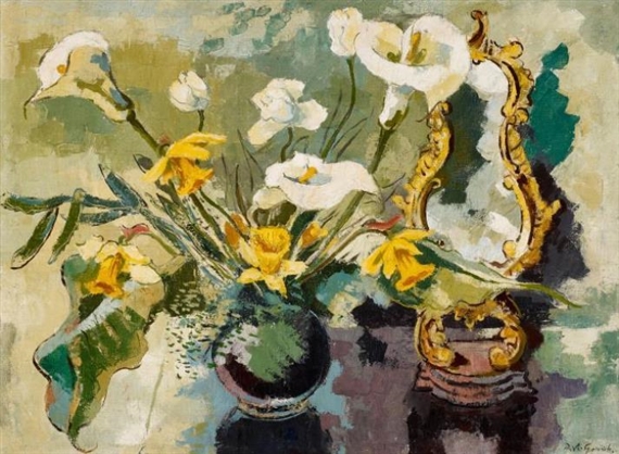 Richard Sprick | Still Life with Gladiola and Mirror | MutualArt